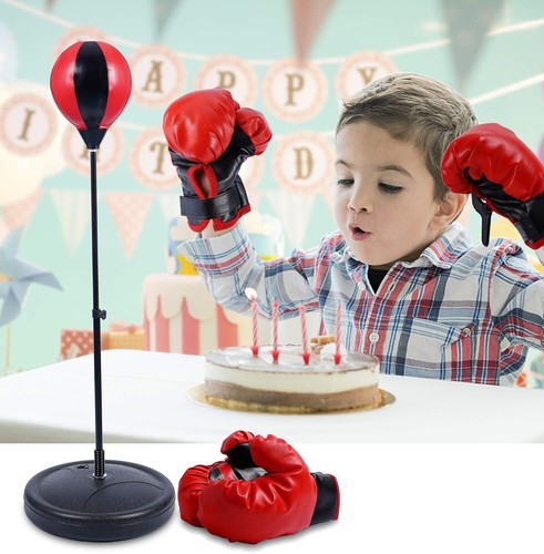 Boxing Set Support Vertical Spring Indoor Punching Bag Stand for Kids w ...