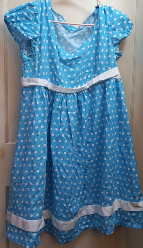 Homemade Blue Pokadot Dress Size Medium/Large Made For Costume | eBay