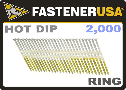 3-1/4" x .131 RING A153-D HDG STRIP NAILS 21-DEG PLASTIC 2,000ct ...