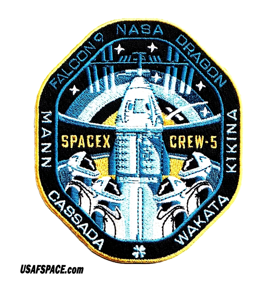 Authentic CREW-5-SPACEX FALCON-9 DRAGON- NASA ISS Mission Employee ...