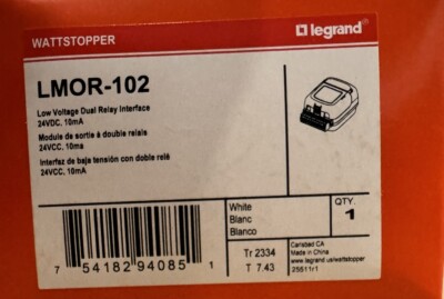 WattStopper legrand LMOR-102 Low Voltage Dual Relay Interface | eBay