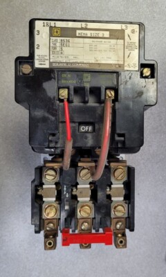 Square D 8536SEG1, Nema Size 3 Motor Starter 120 Vac Coil 600 Vac 50 Hp ...
