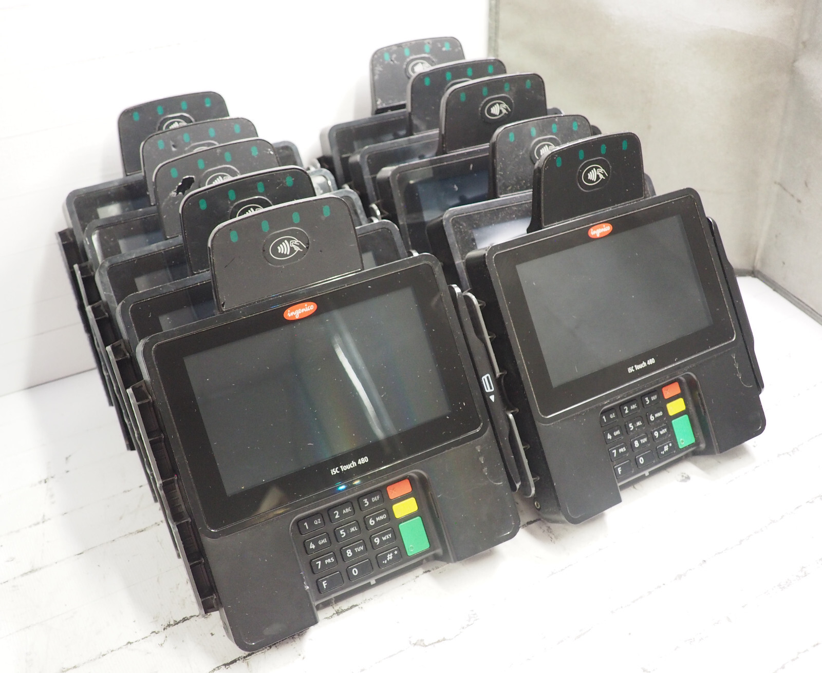 Lot of 10 Ingenico ISC Touch 480 Pay Terminal & Power Supply w/Chip ...