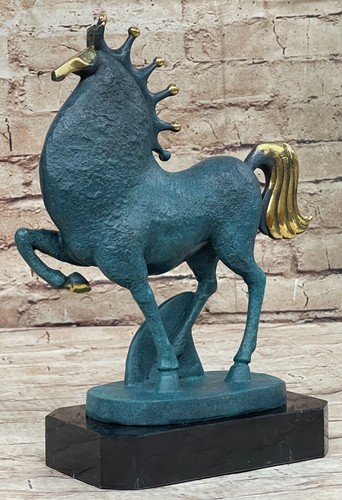 Mid Century Green and Gold Patina Abstract Tang Horse Museum Quality ...