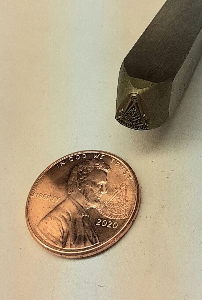 Past Master Penny Punch Stamp Tool Freemason Gift Masonic Collectable ...