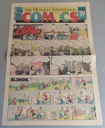 THE HERALD ADVERTISER WV June 16, 1963 Newspaper SUNDAY COMICS SECTION ...