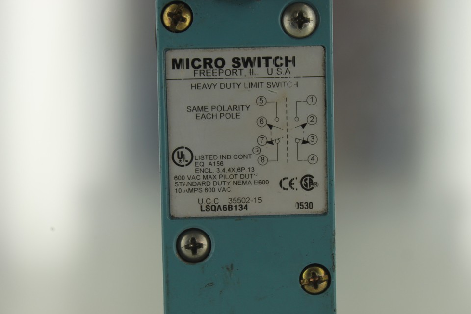 MICROSWITCH LSQA6B134 LIMIT SWITCH SIDE ROTARY | eBay