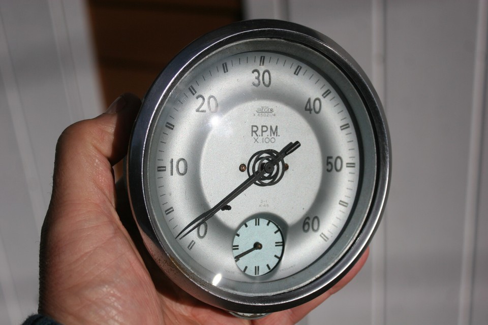 MG TD TC Vintage 6K 6000 RPM Tachometer w/ Clock - X.65021/4 | eBay