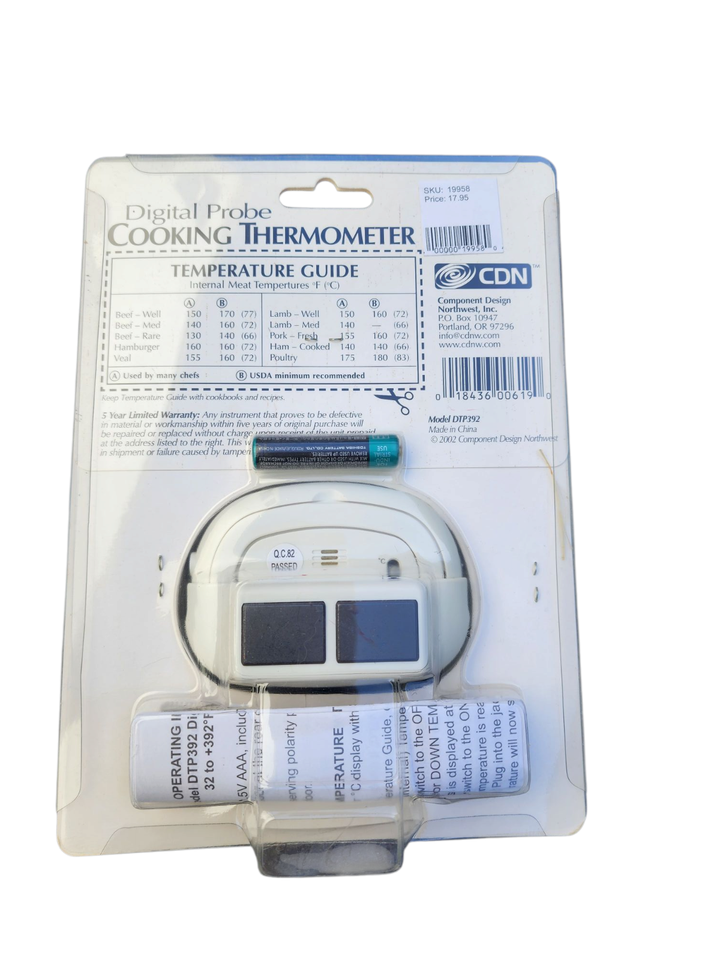 DTP392 CDN Cooking/Roasting/Smoker Digital Probe Thermometer! New ...