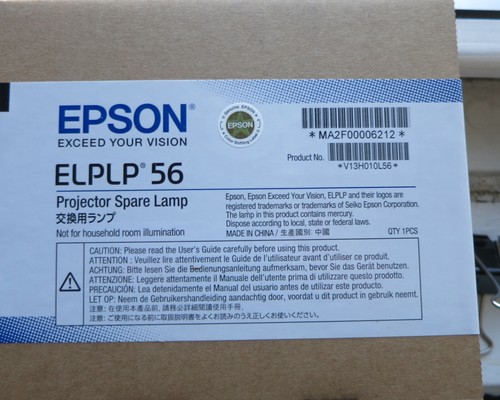 OEM/Genuine Epson ELPLP56 Spare Projector Lamp for Epson Moviemate 60 ...