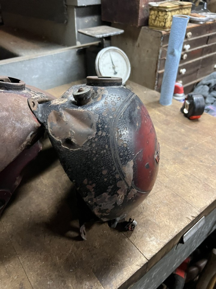 Vintage Old HD Harley Davidson Panhead Pan Motorcycle Fuel Gas Tanks ...