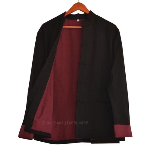 Tai chi Martial arts Wushu Bruce Lee jacket kung Fu shirt Top Coat Mens ...