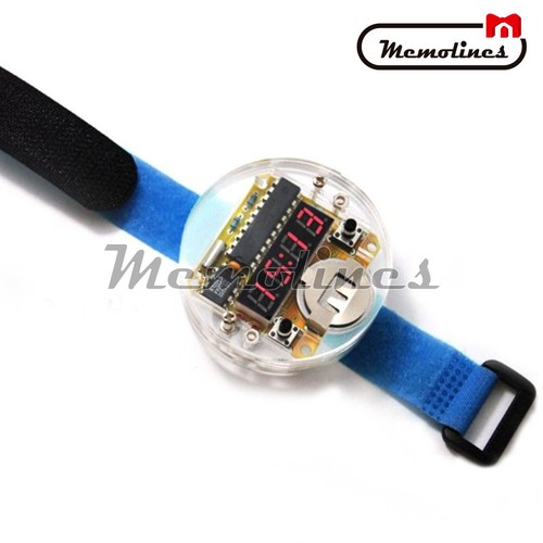 Digital Watch Electronic Clock DIY Kit Single Chip LED Display 3V | eBay