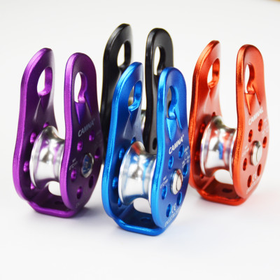 26KN Micro Single 12mm Rope Pulley for Climbing Rescue Rigging Hauling ...