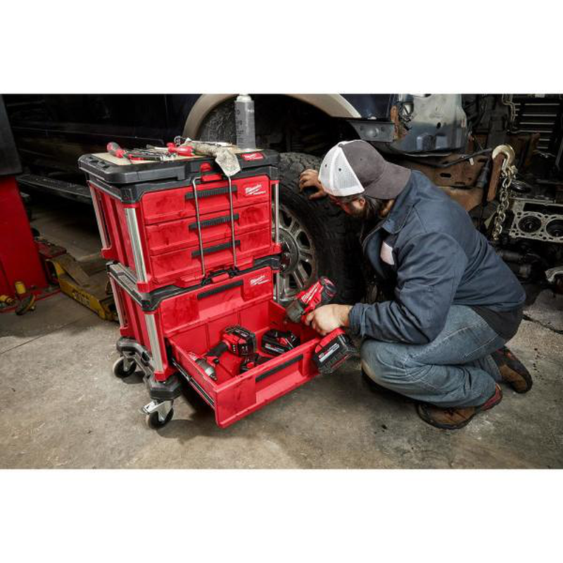Milwaukee Tool Box 2-Drawer Storage PACKOUT Modular System Jobsite ...