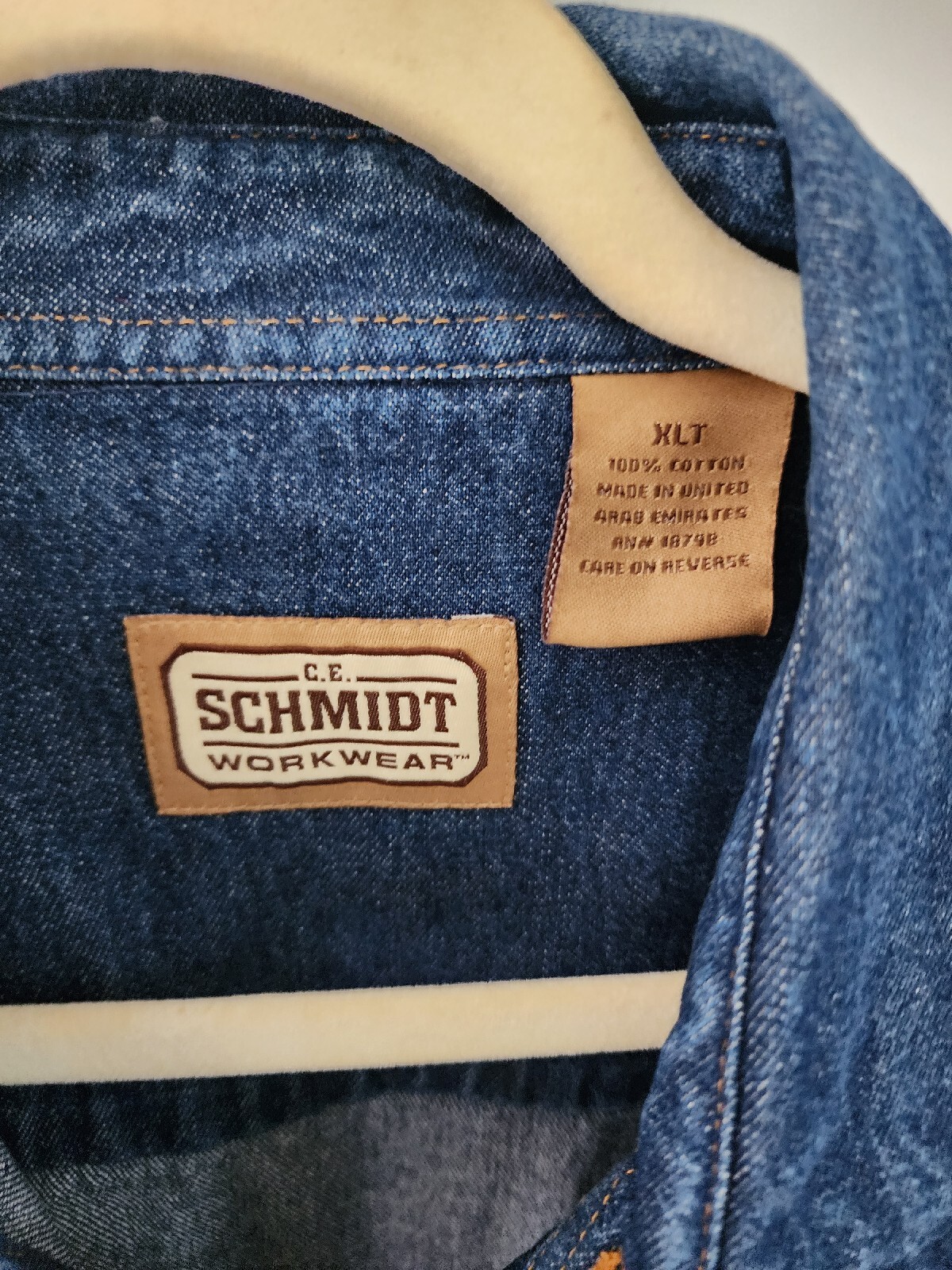 C.E. Schmidt Workwear Chore Blue Jean Denim Jacket Mens XLT Vented ...