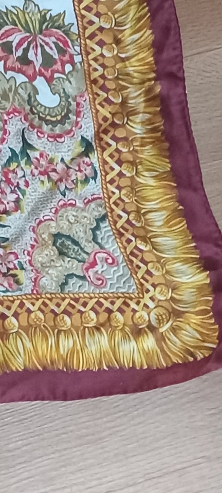 Floral Colorful Bohemian Shawl Wrap Scarf Fringe Tassel Design 35"sq ...