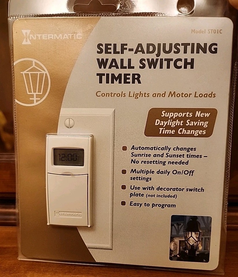 Intermatic ST01C Self Adjusting Wall Switch Timer Supports Daylight ...