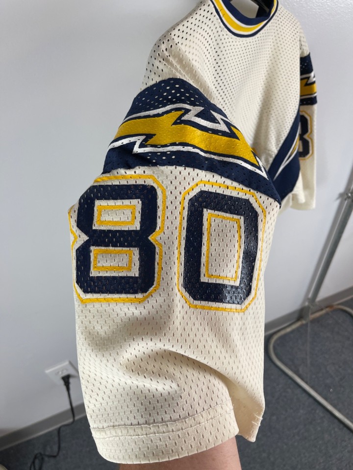vtg Sand Knit NFL Kellen Winslow San Diego Chargers Football Jersey L MacGregor | eBay