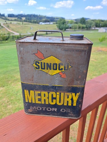 Sunoco Mercury Motor Oil 2 Gallon Can w Caduceus symbol | eBay