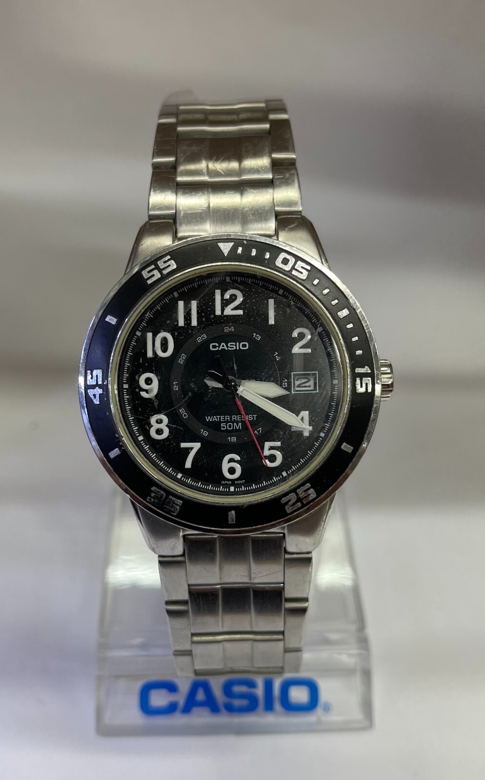 Used Casio MTP-1298 Stainless Steel Analog Mens Watch Original MTP1298 ...