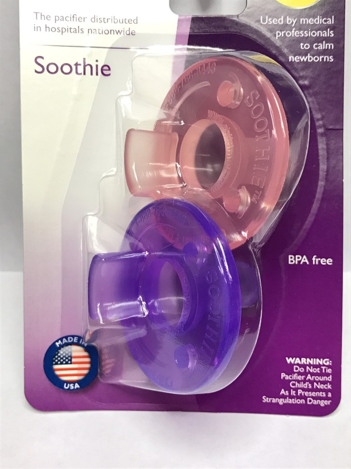 2-Pack Philips AVENT Soothie Pacifier 0-3 Months Baby BPA FREE Pink ...