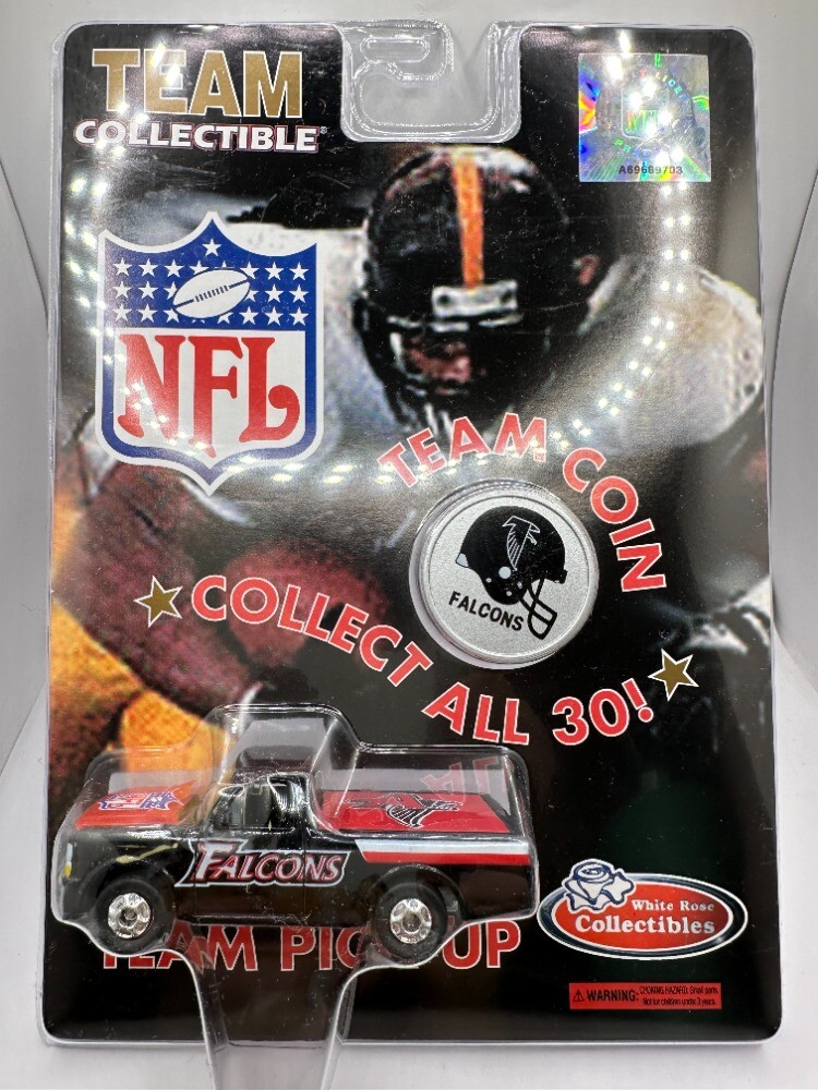 Atlanta Falcons White Rose Coolectibles NFL Team Pick Up with Team Coin ...