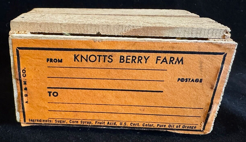 Vintage Old souvenir Mailer Crate of Oranges Knott's Berry Farm Buena ...