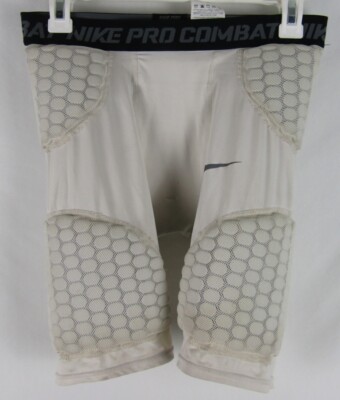 Nike Pro Combat Padded Compression Shorts-Size Large-White-Dri Fit-GUC ...