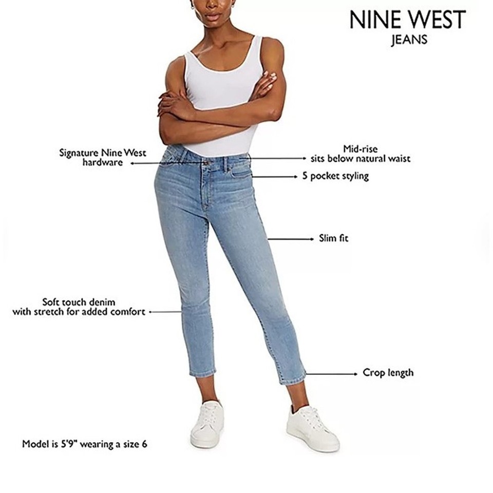 NINE WEST WOMEN'S GRAMERCY CROP JEAN~MULTIPLE COLOR & SIZE NEW | eBay