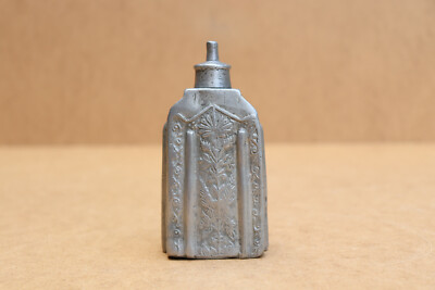 Antique Bottle Primitive Hand Wrought Forged Lead Flask Bottle Marked ...