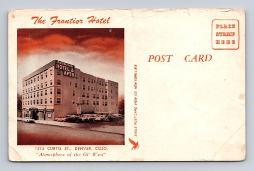 Denver CO-Colorado, the Frontier Hotel, Advertising, Antique Vintage ...