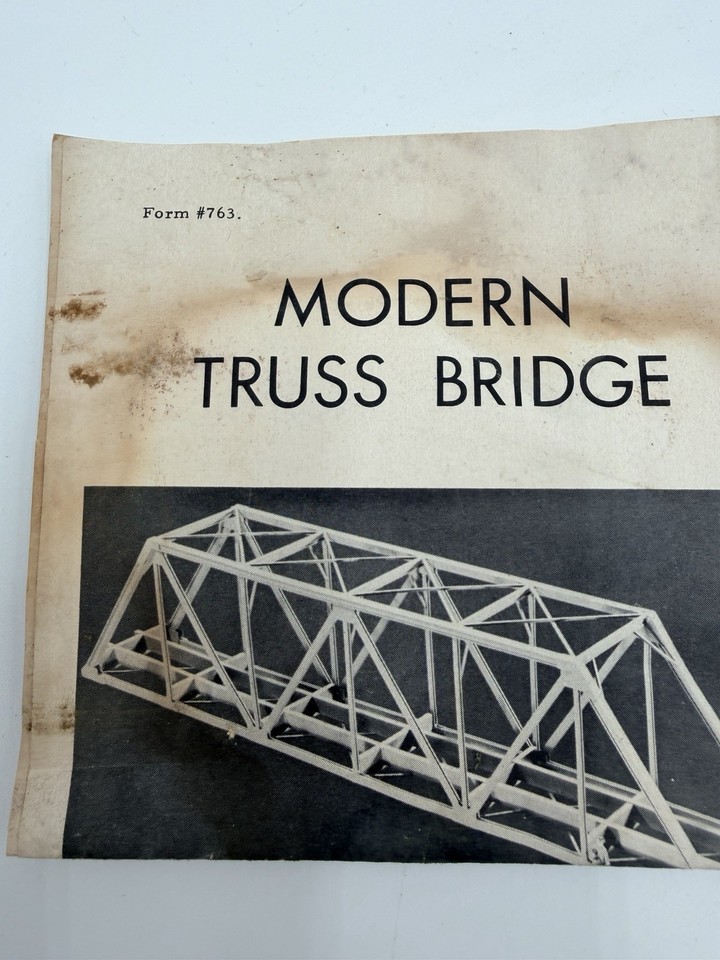 Ayres Scale Models HO Modern Truss Bridge #763 Wood Kit Vintage RARE | eBay