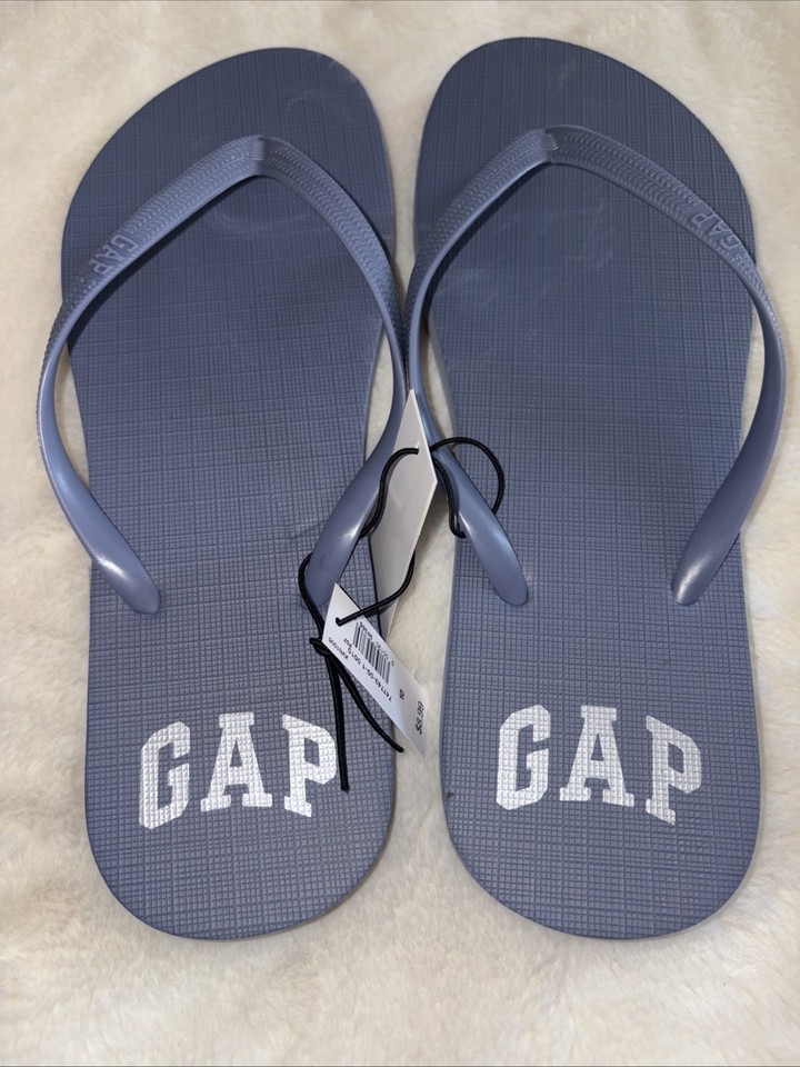 Women's GAP Flip Flops Gap Logo Flip Flops Slate Blue Rubber Slip On Size 10 NWT | eBay