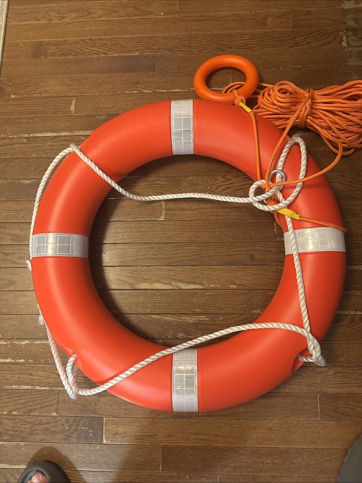 Life Preserver Ring Floating Rope SOLAS 96 MSC.81 Safety Ring Lifebuoy ...