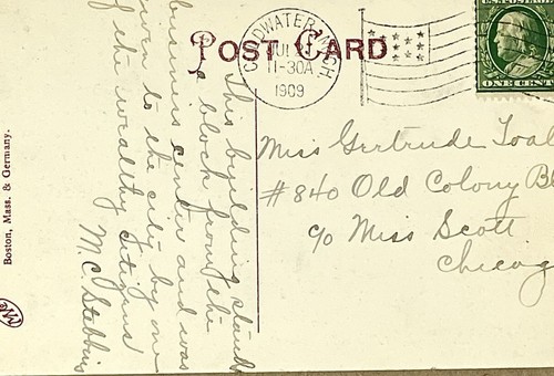 Coldwater Michigan - Edward R Clark Library & Court House 1909 Antique ...