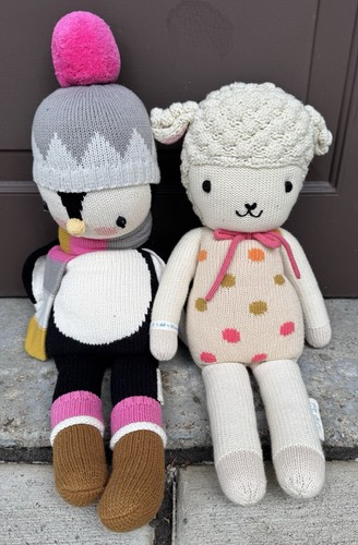 Cuddle and Kind Aspen The Penguin and Lucy The Lamb Hand Knit Plush ...
