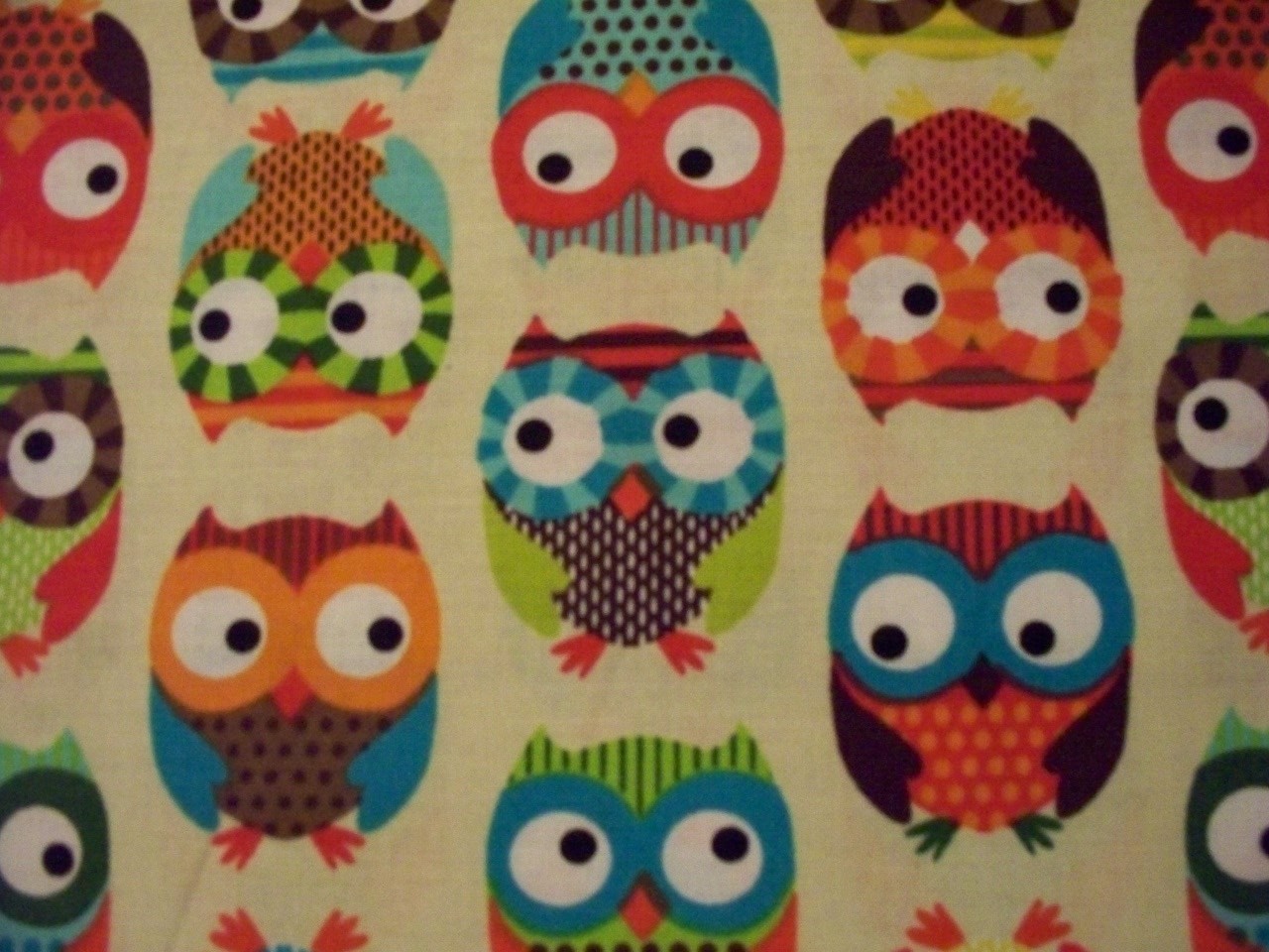 Owl Pattern Fabric