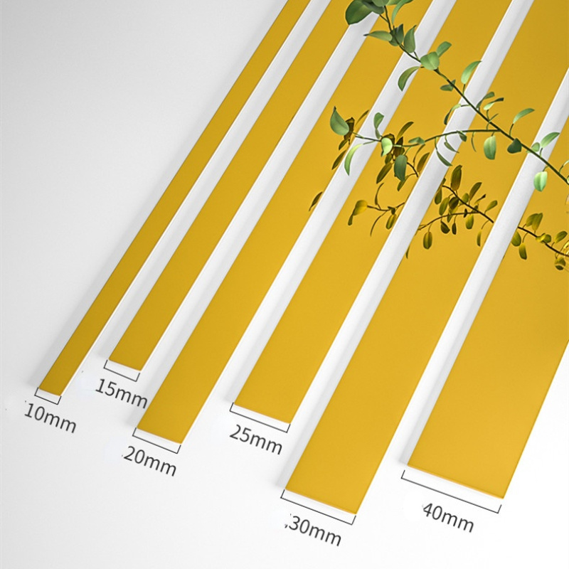 5M Stainless Steel Flat Decor Lines Mirror Wall Moulding Trim Strip ...