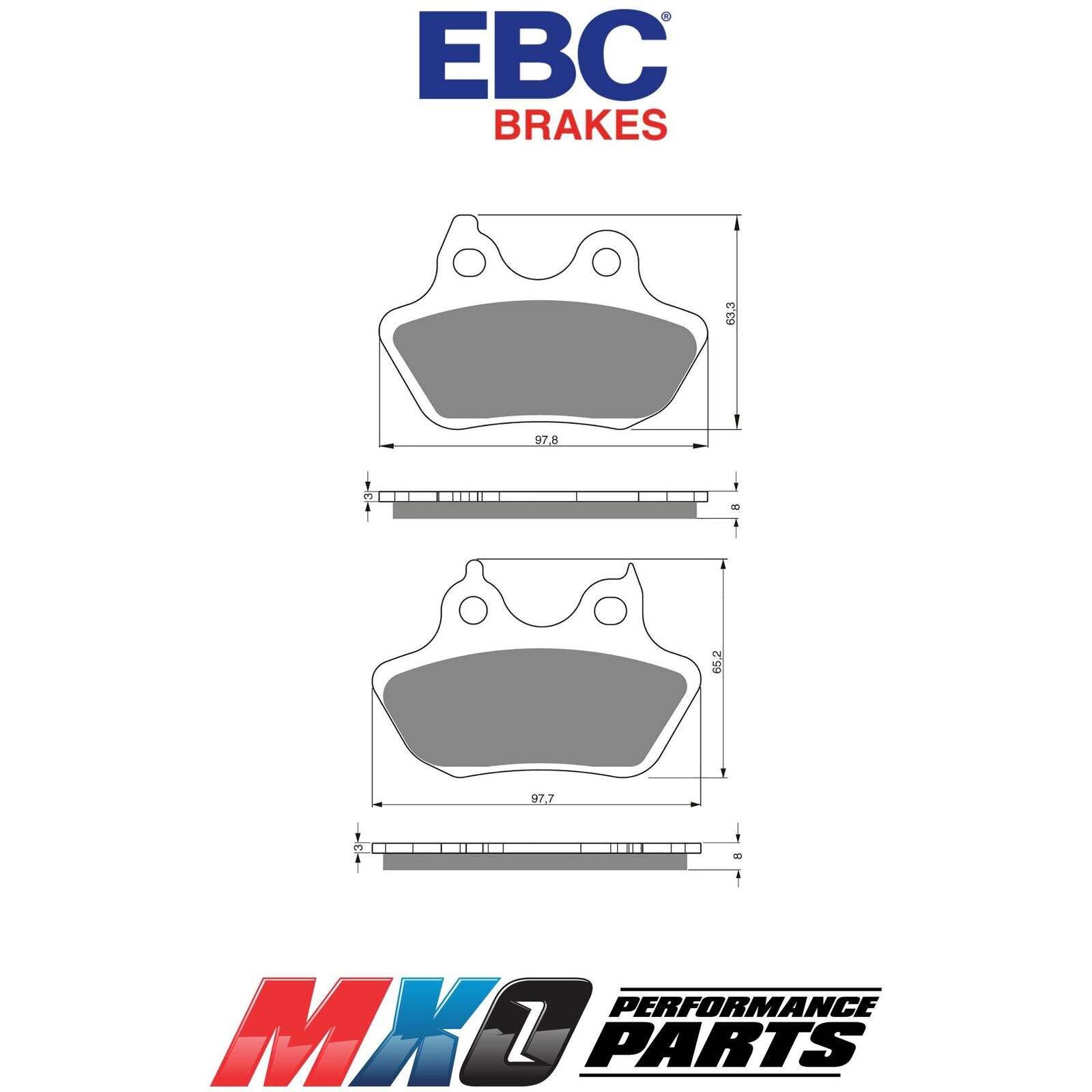 EBC Rear Brake Pads Harley FXST 1450 SOFTAIL STANDARD 2006 FA434V | eBay