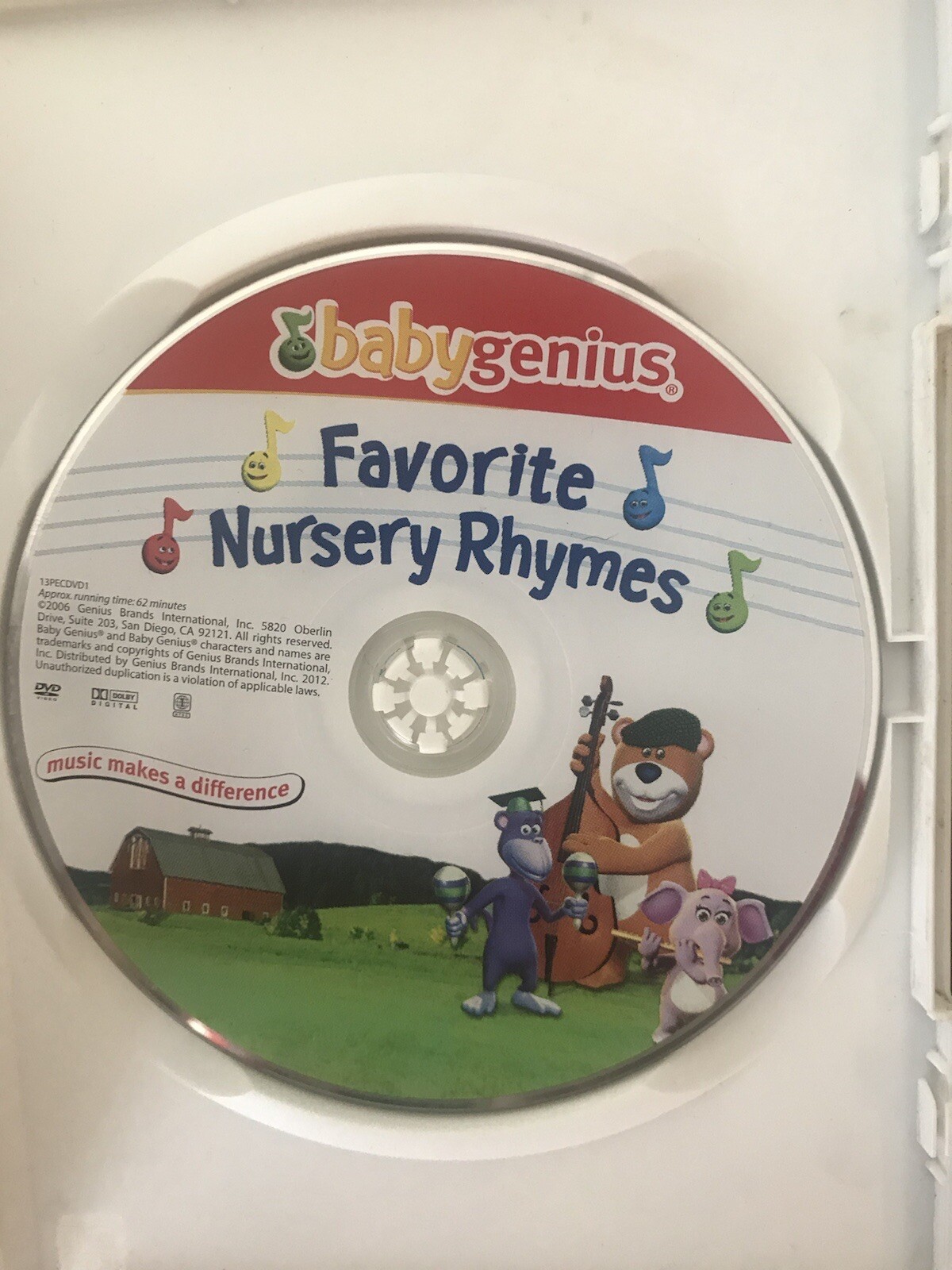 Lot of 3 Baby Genius Favorite Counting Songs Children's Songs Nursery ...