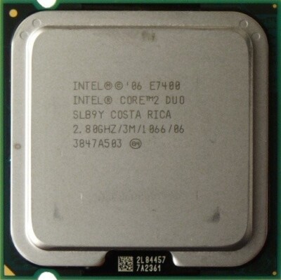 INTEL CORE 2 DUO E7400 DUAL CORE 2.80GHz 3M CACHE 1066MHz FSB CPU ...
