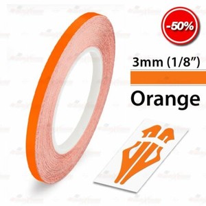 ORANGE 3mm 1/8" Roll Pin Stripe PinStriping Solid Line Tape Vinyl Car ...