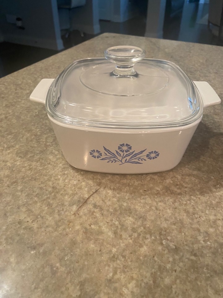 extremely rare vintage pyrex Corning ware blue cornflower casserole ...