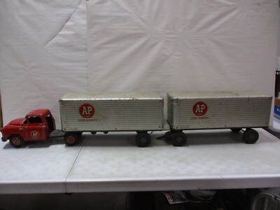 Marx A&P Double Pup Tractor Trailer | eBay
