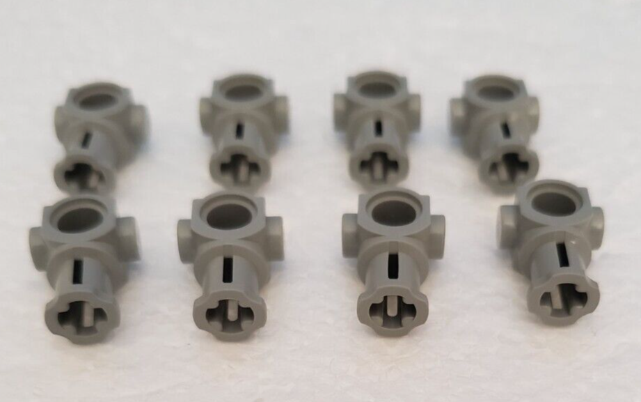 LEGO #3651 TECHNIC CONNECTORS WITH AXLES & PIN ~ LIGHT GRAY ~ 8 ...