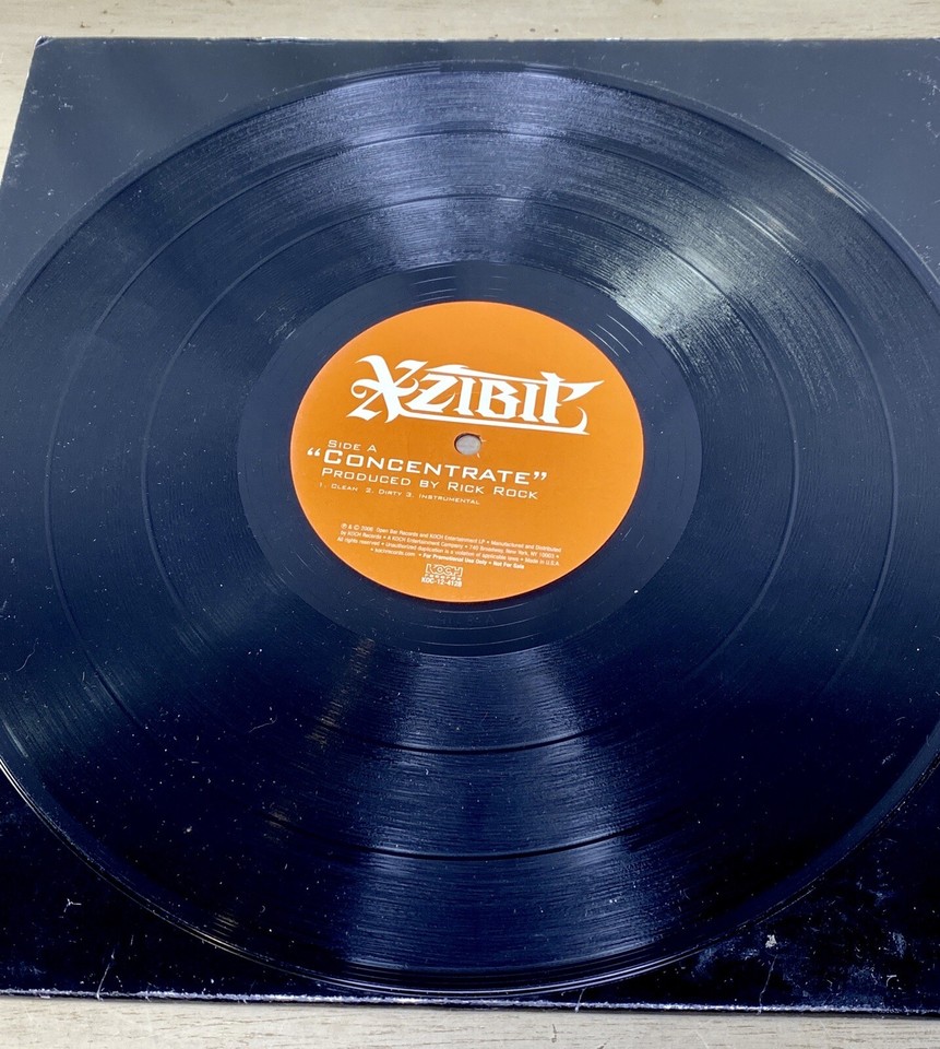 Xzibit 12" Vinyl Single Rap Promo Concentrate Rollin Jelly Roll Rick ...
