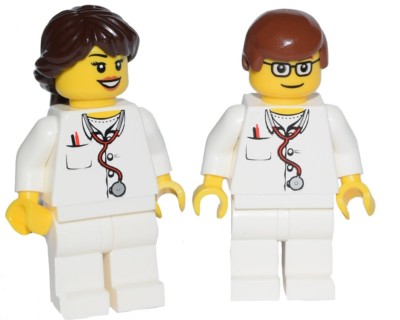☀️NEW Lego Minifig Doctor Male & Female w/ Stethoscope Nurse Hospital ...