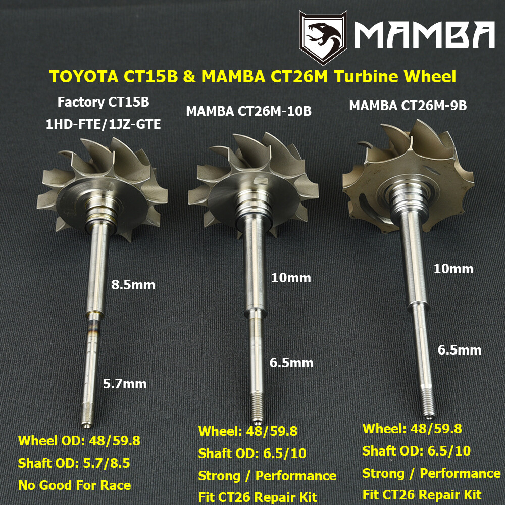 MAMBA 9-6 Heavy Duty CT26M-GTX2867 Turbocharger For TOYOTA 1JZ-GTE 2.5T ...