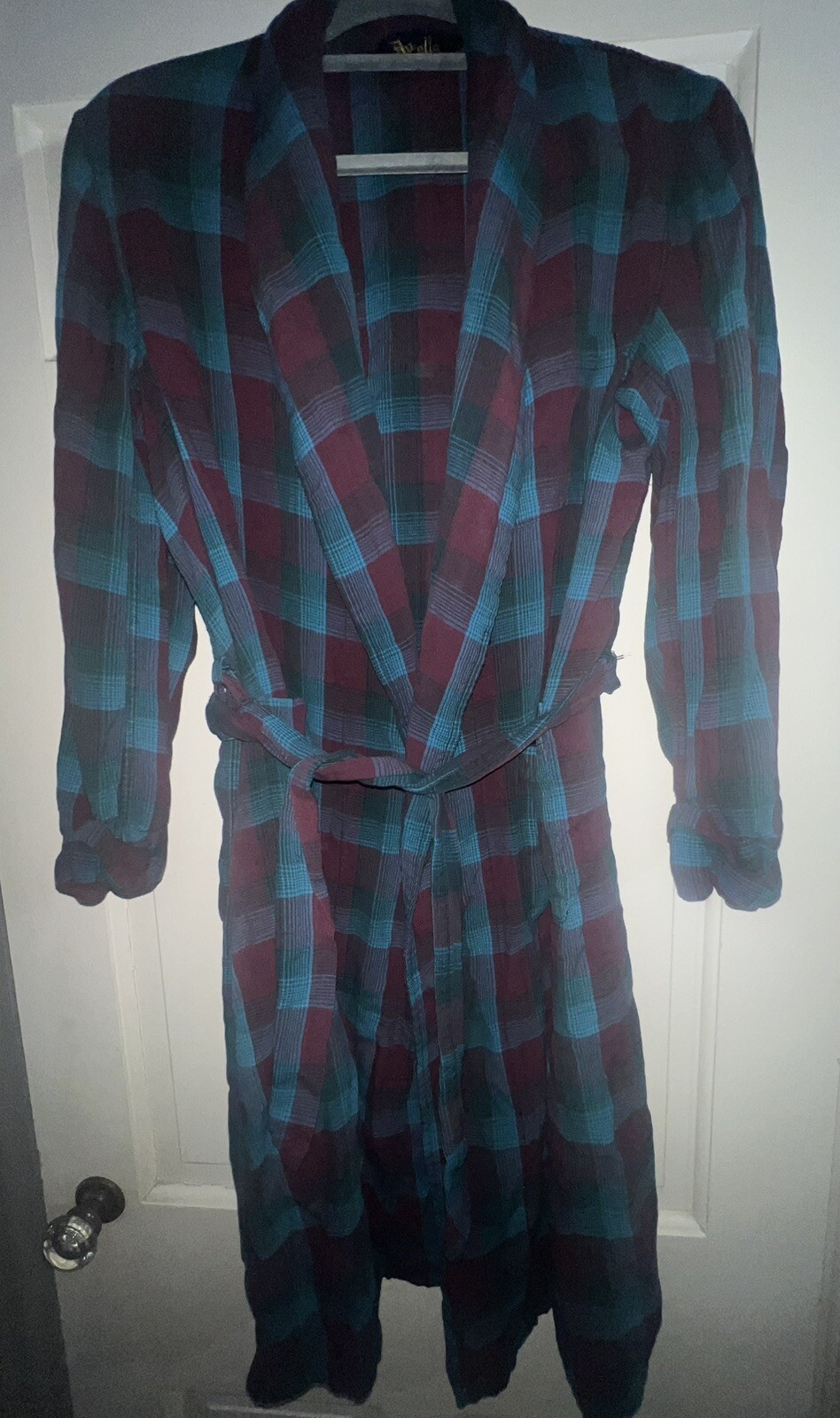 Vintage Dunella Robe Men’s Size Medium Maroon & Turquoise | eBay
